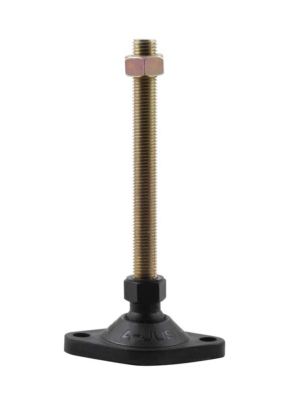 Bolt-down ball joint adjustable leveling screw-in feet. Glass ...